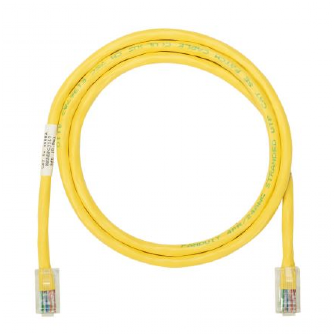 Copper Patch Cord, Cat 5e, Yellow 24AWG UTP Cable, 1.5 Meter